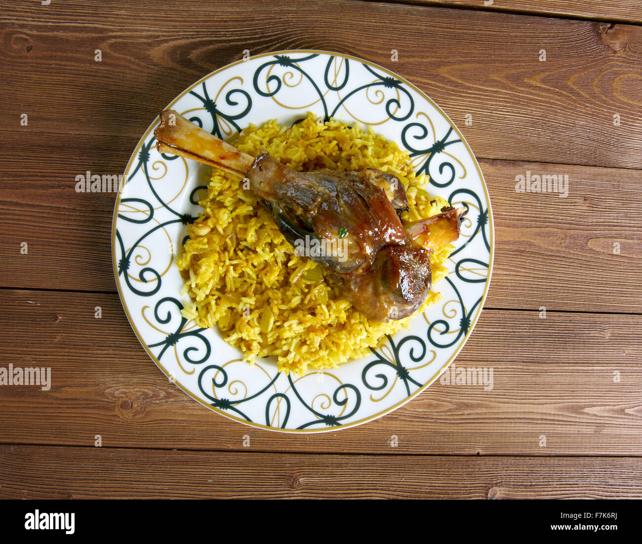 Indian pilau plate hi-res stock photography and images - Alamy