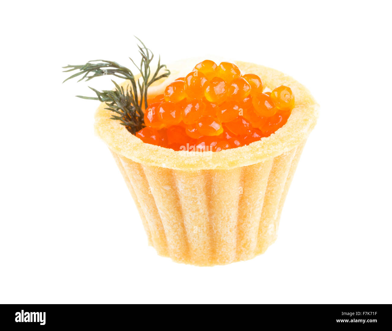 Canapes with red caviar Stock Photo - Alamy