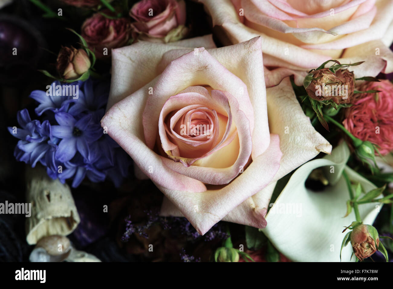 A beautiful gift floristic with elements of marine life Stock Photo - Alamy