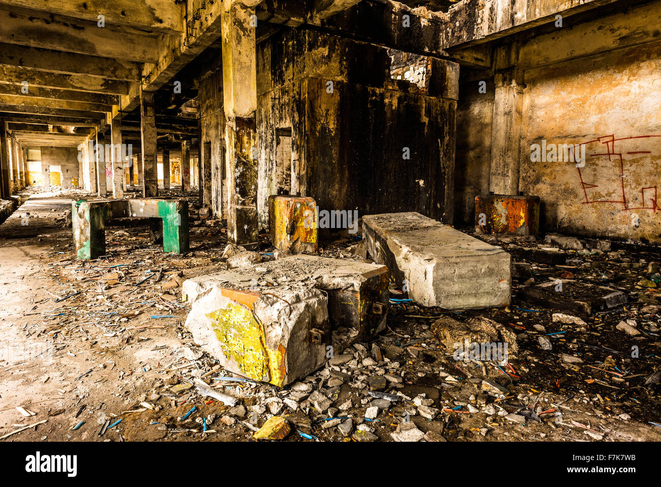 Old abandoned ruin factory damage hi-res stock photography and images ...
