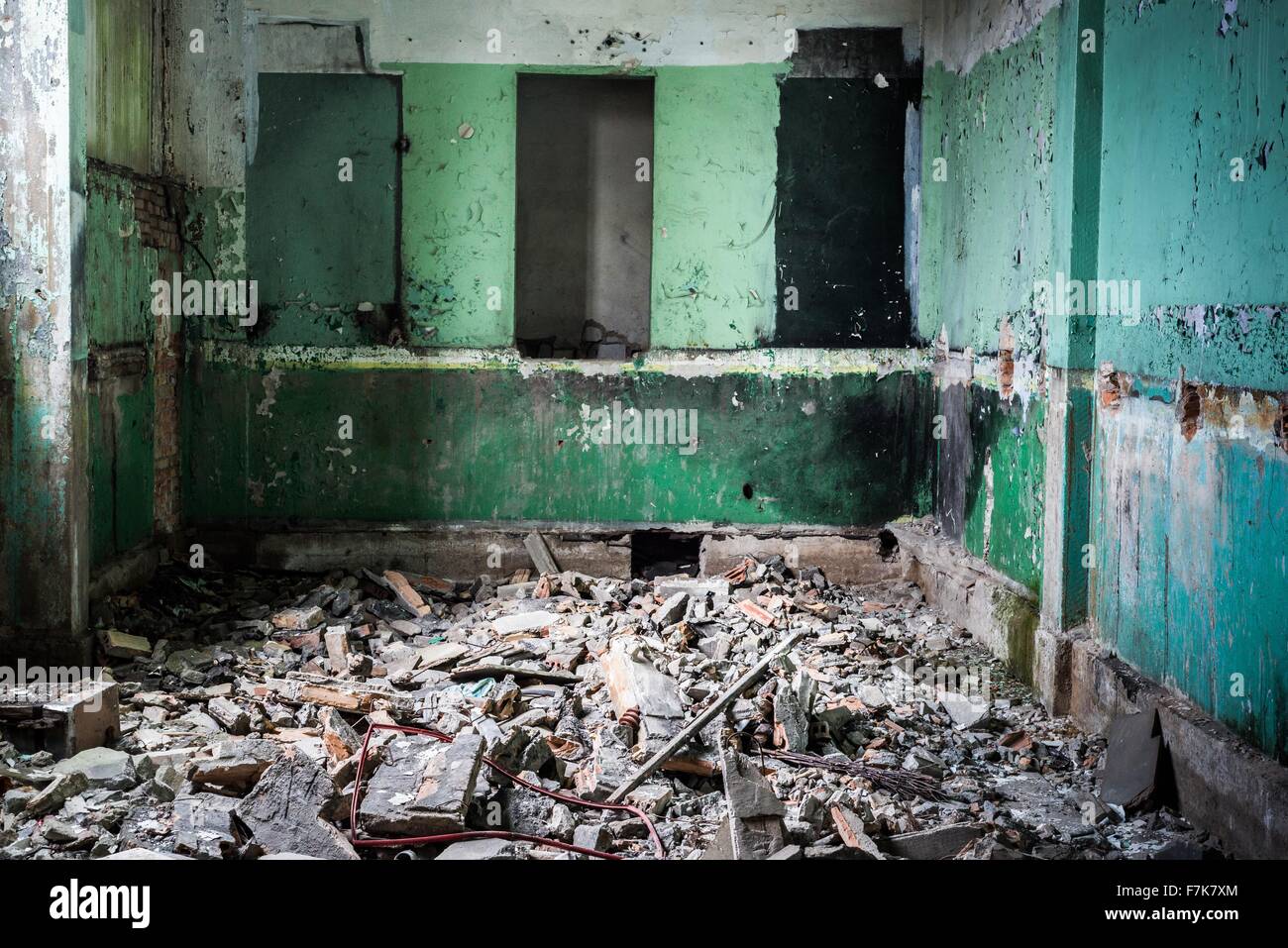 interior of old destroyed factory Stock Photo - Alamy