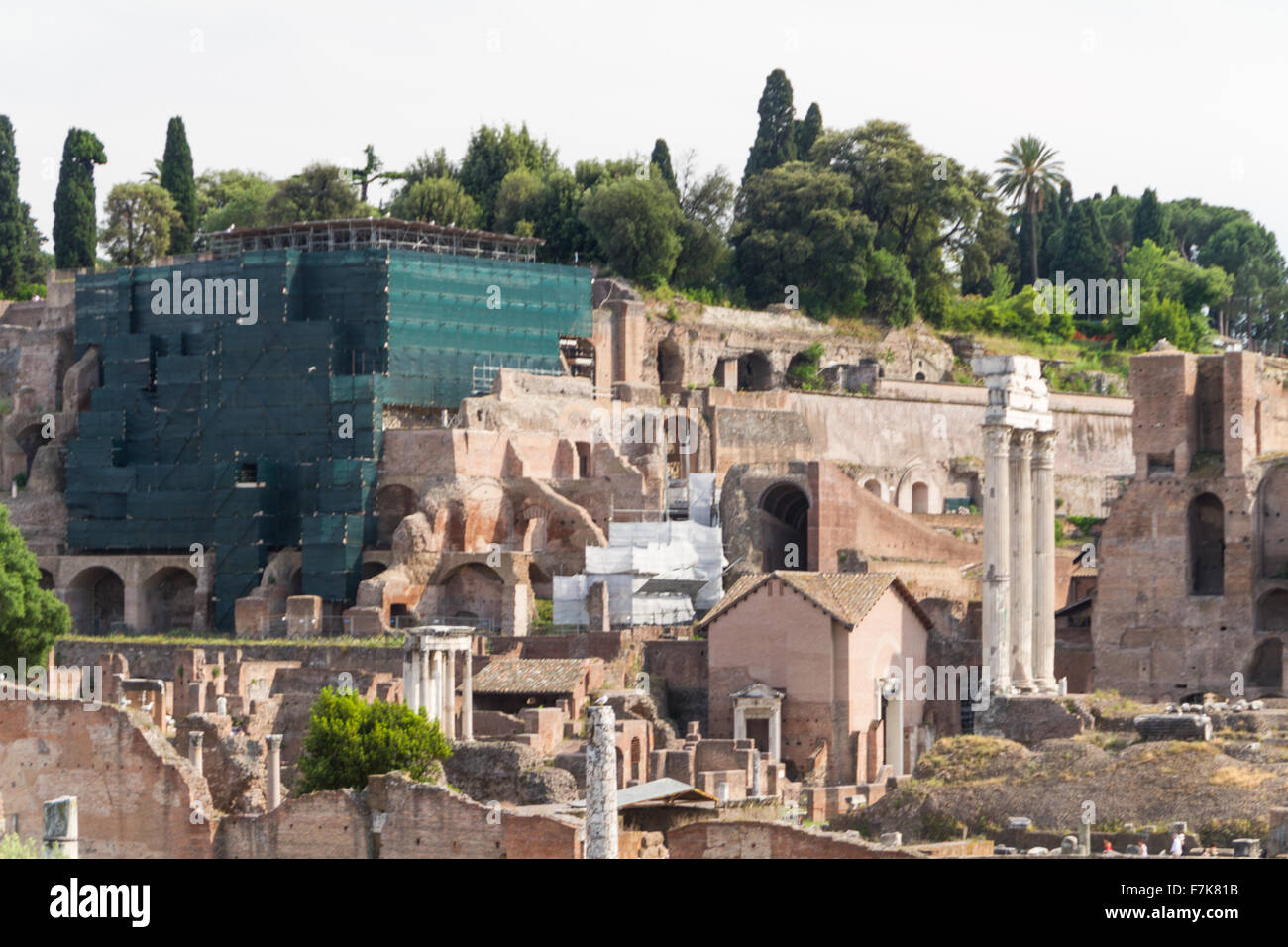 Building ruins and ancient columns in Rome, Italy Stock Photo - Alamy