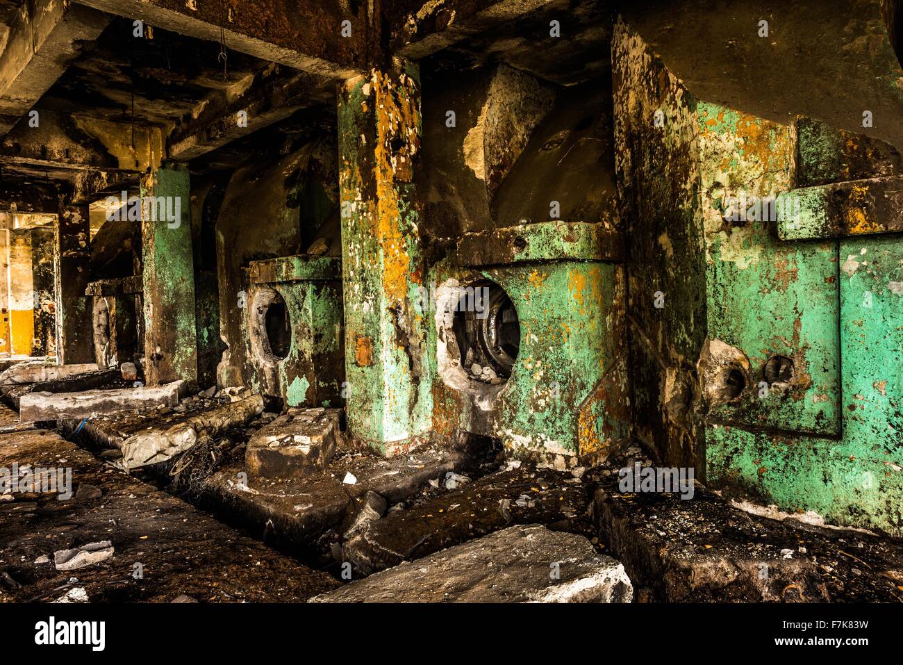 interior of old destroyed factory Stock Photo - Alamy
