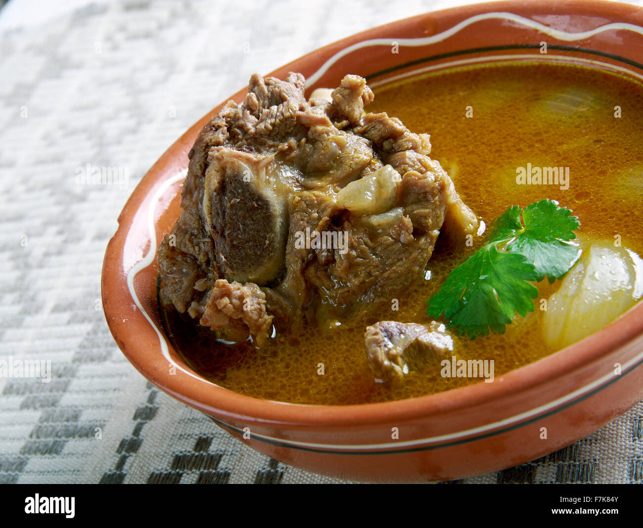 Mutton Paya - traditional South Asian food.cooked with various spices ...