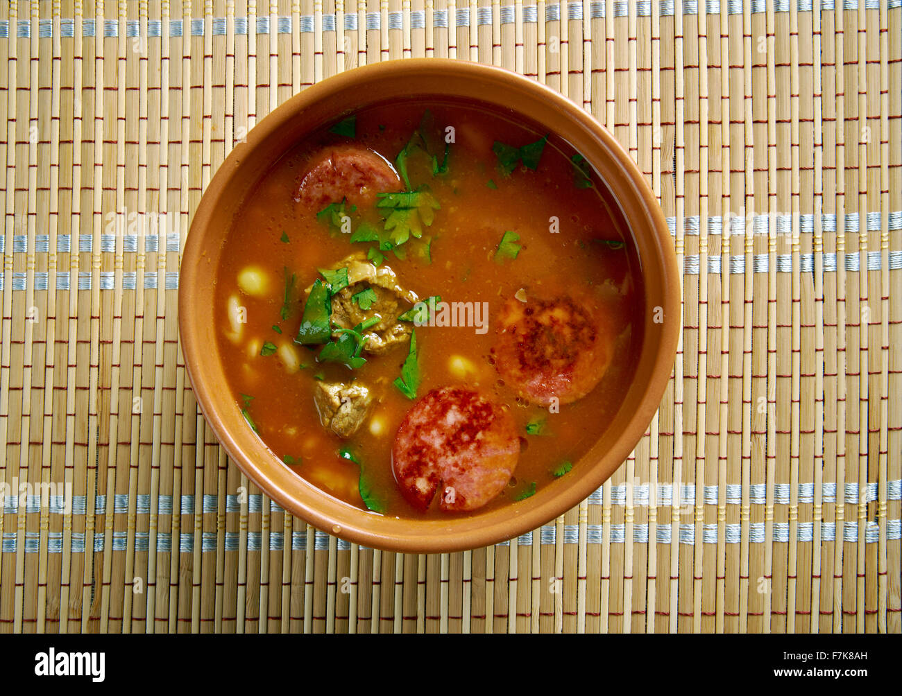 Sucuklu kuru fasulye - Beans with Sudzhuk Stock Photo - Alamy