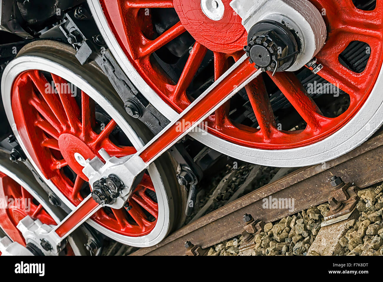 Old german steam locomotive, built in 1940, in a museum. The heaviest ...