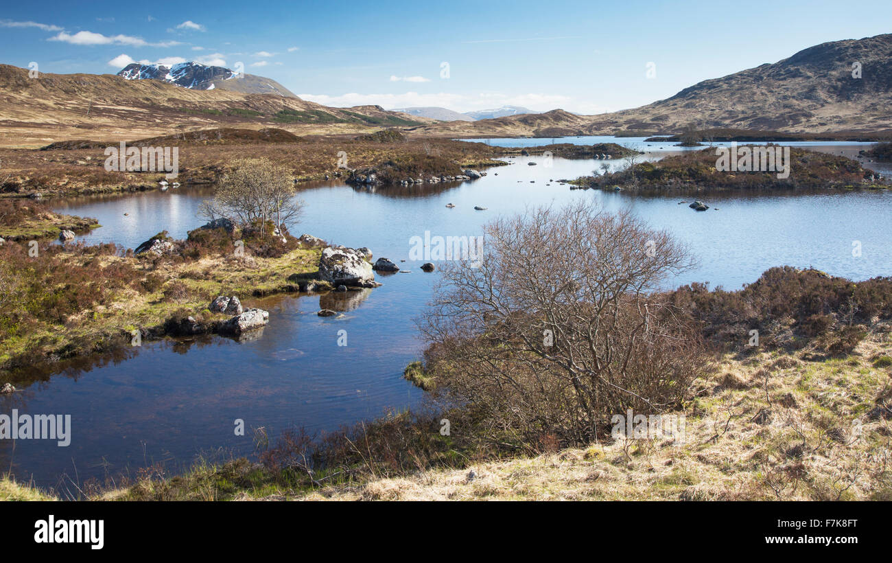 Sunny view of remote lake, Scotland Stock Photo - Alamy