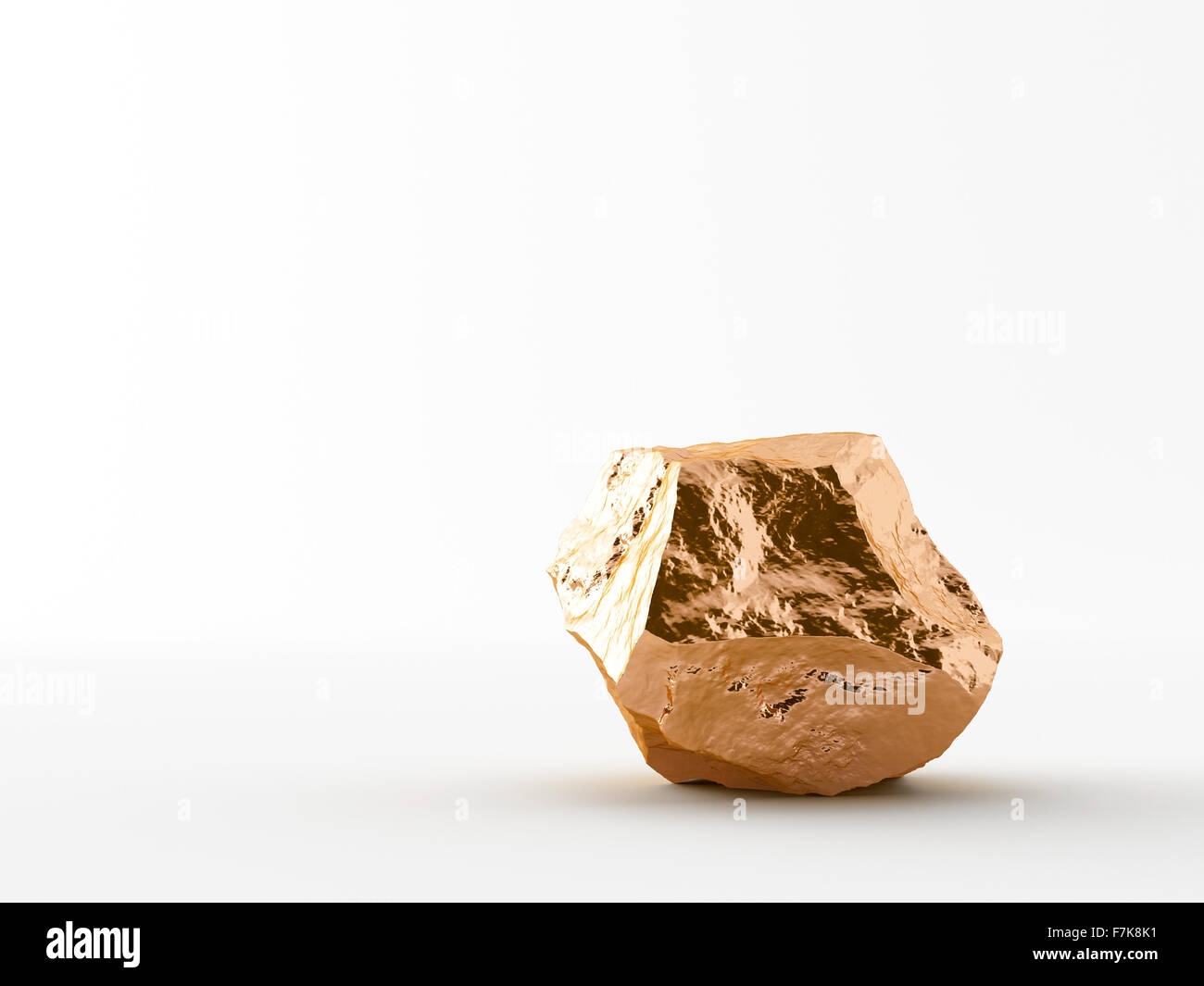 Handful of copper on white background Stock Photo - Alamy