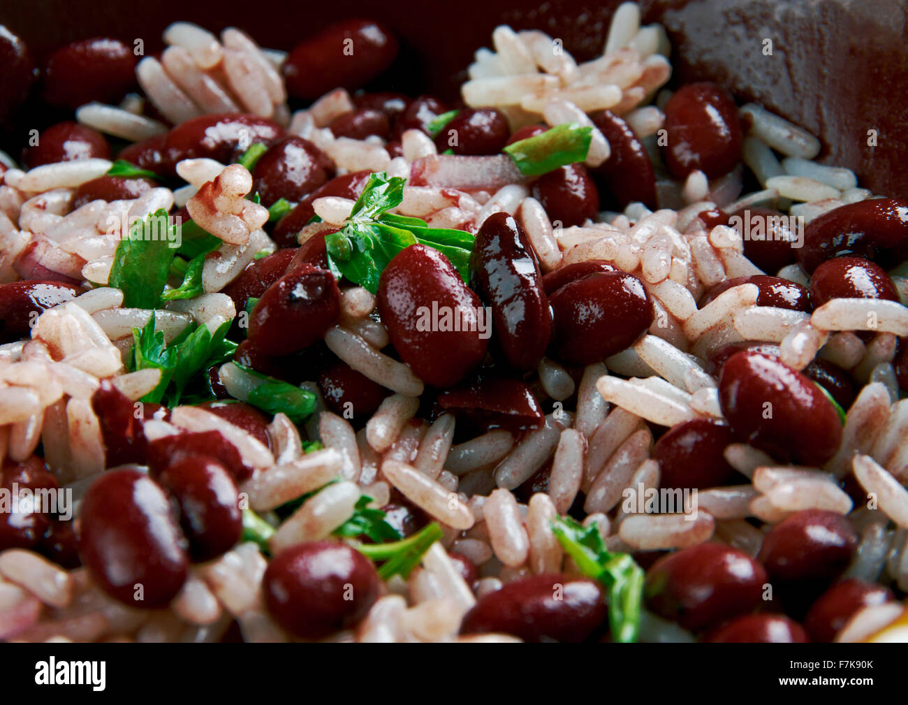 Moros y Cristianos - famous Cuban dish.version of rice and beans Stock ...