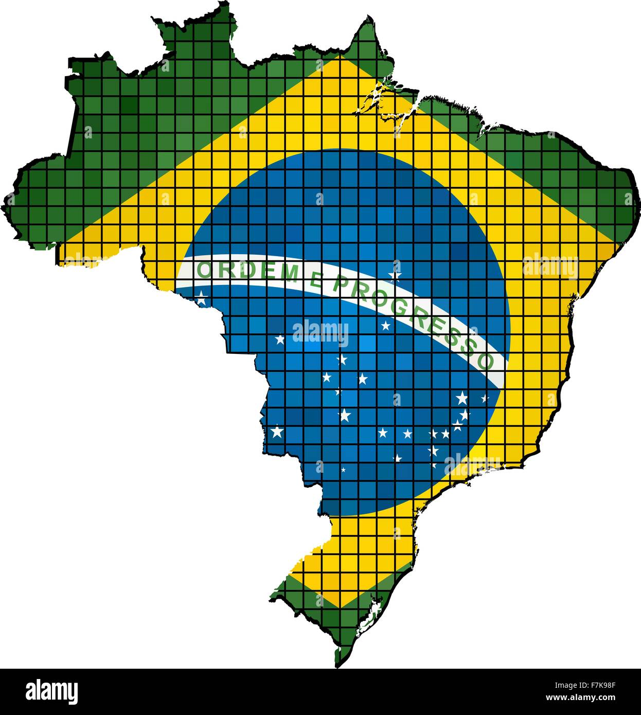 Brazil flag grunge Stock Vector Images - Alamy