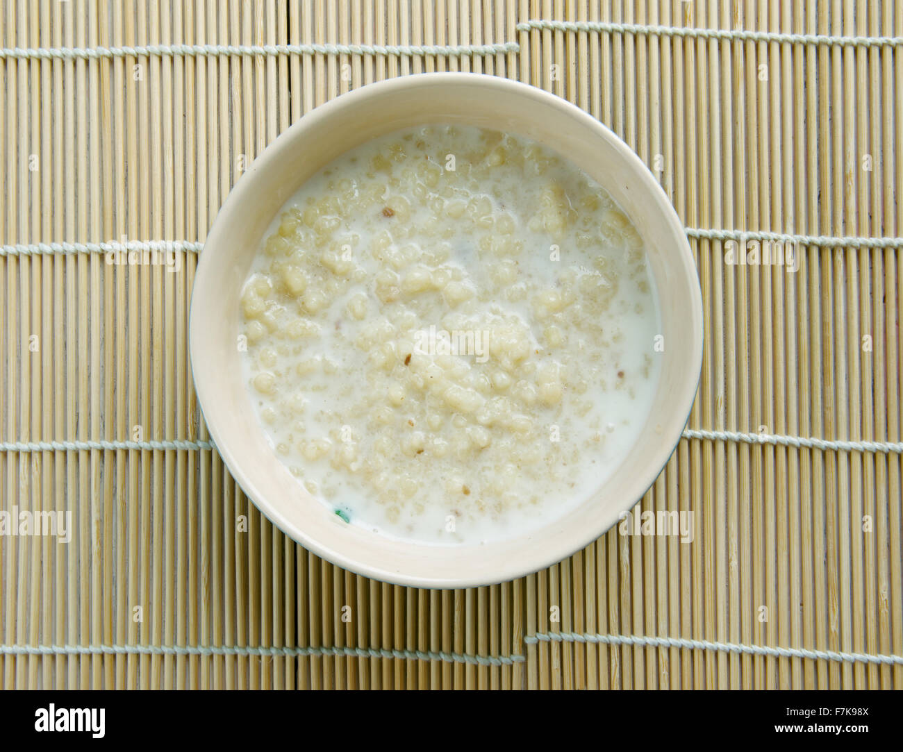 Thiakry - sweet millet couscous dish eaten in West Africa Stock Photo ...
