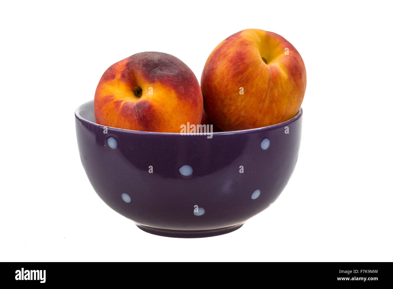 Bright ripe peaches isolated Stock Photo - Alamy