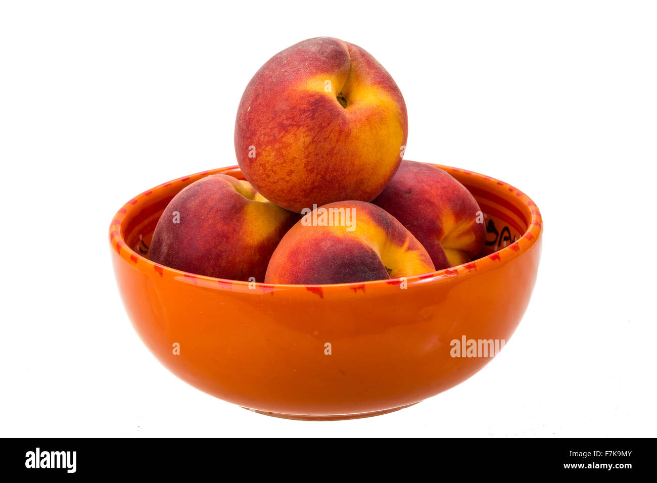 Bright ripe peaches isolated Stock Photo - Alamy
