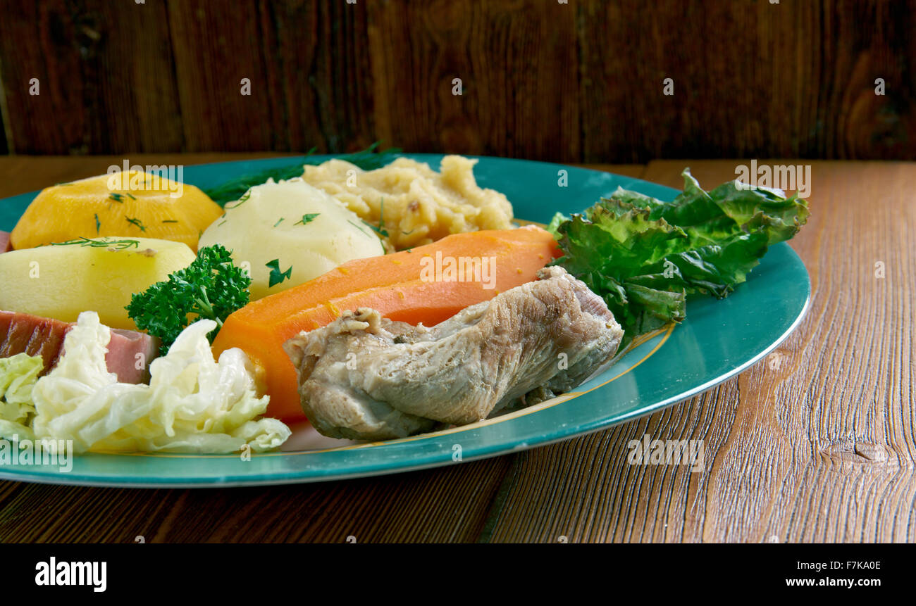 Jiggs dinner - traditional meal of Newfoundland and Labrador, Canada ...