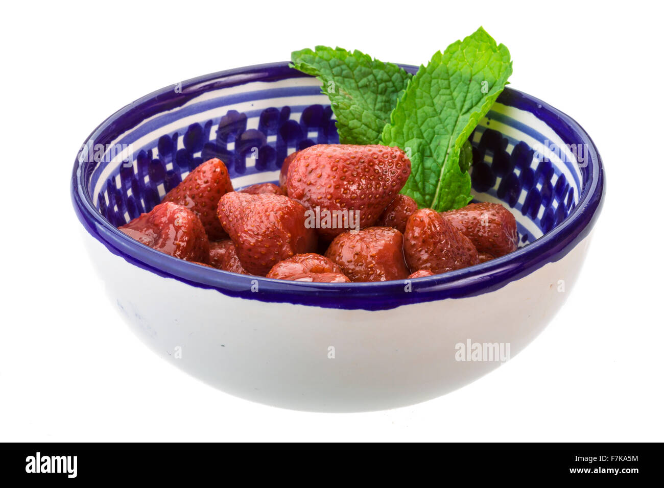 Marinated strawberry with mint Stock Photo - Alamy