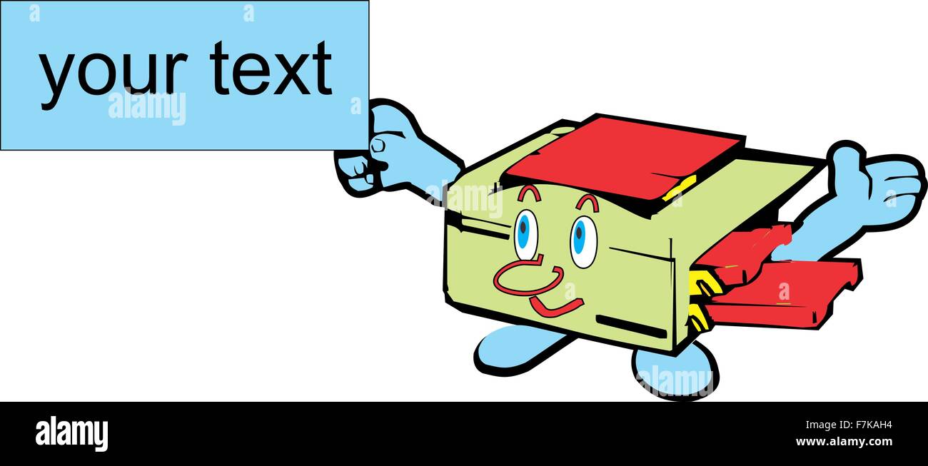 Copier Machine Mascot Stock Vector Image & Art - Alamy