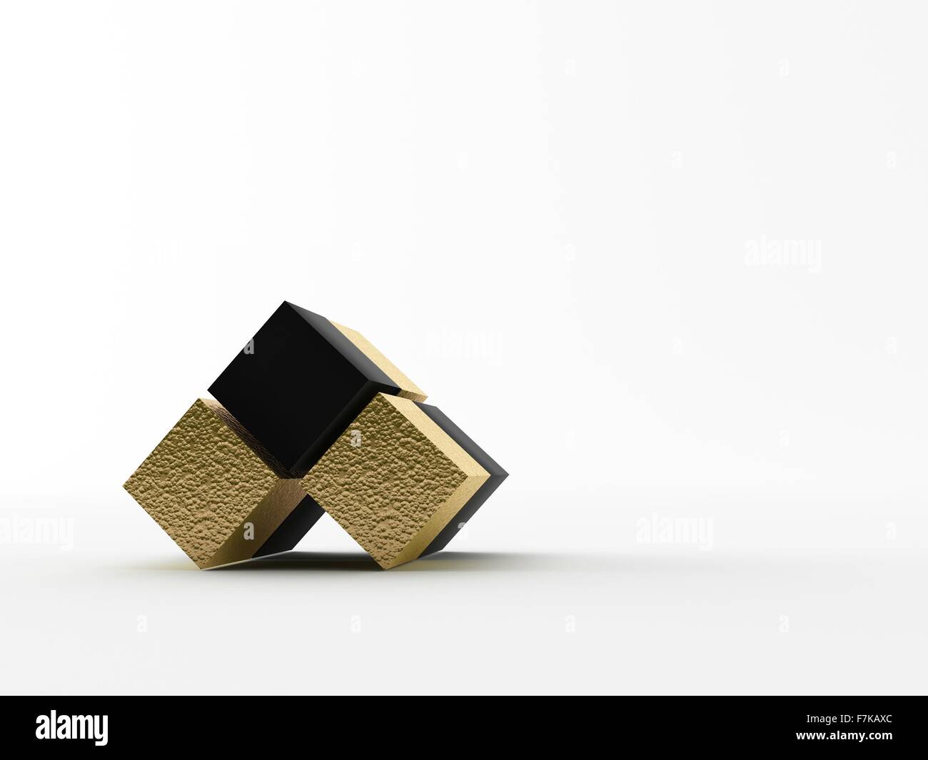 Small cubes on a white background Stock Photo - Alamy