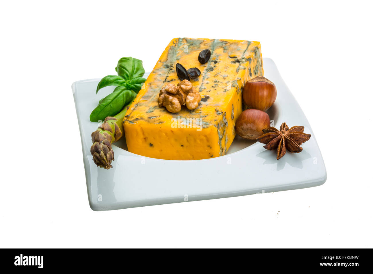 Gold cheese with mould Stock Photo - Alamy
