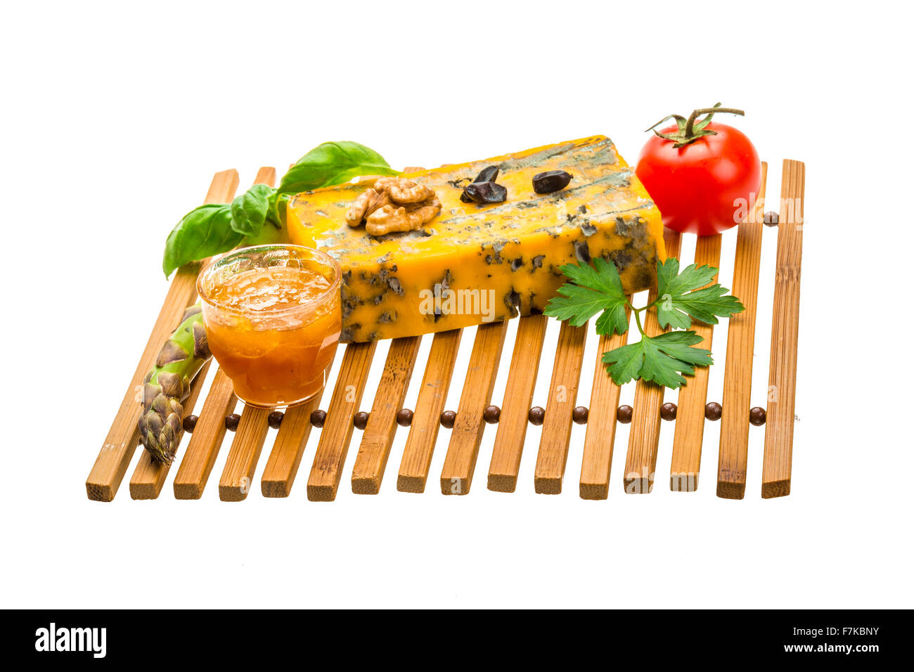 Gold cheese with mould Stock Photo - Alamy