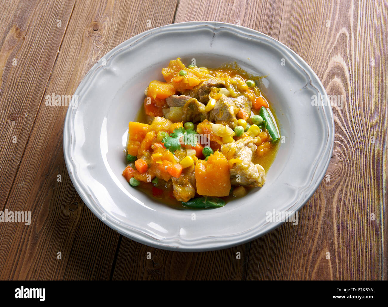 Pumpkin pork stew.Studio Photo Stock Photo - Alamy