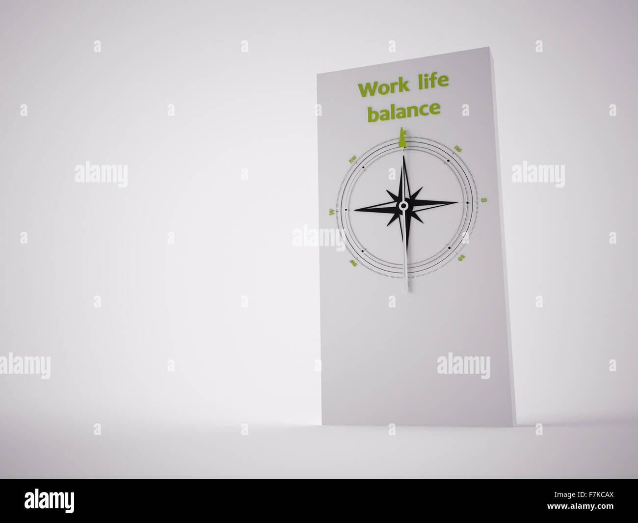 Conceptual 3D render image with a frameless Compass focus on the words ...