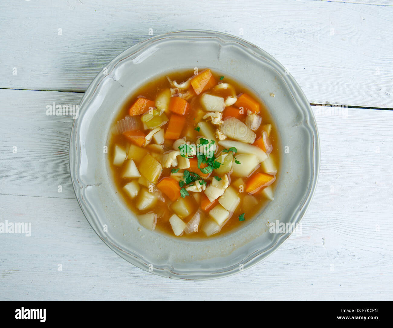 Bahamian Red Conch Chowder .Caribbean cuisine Stock Photo - Alamy