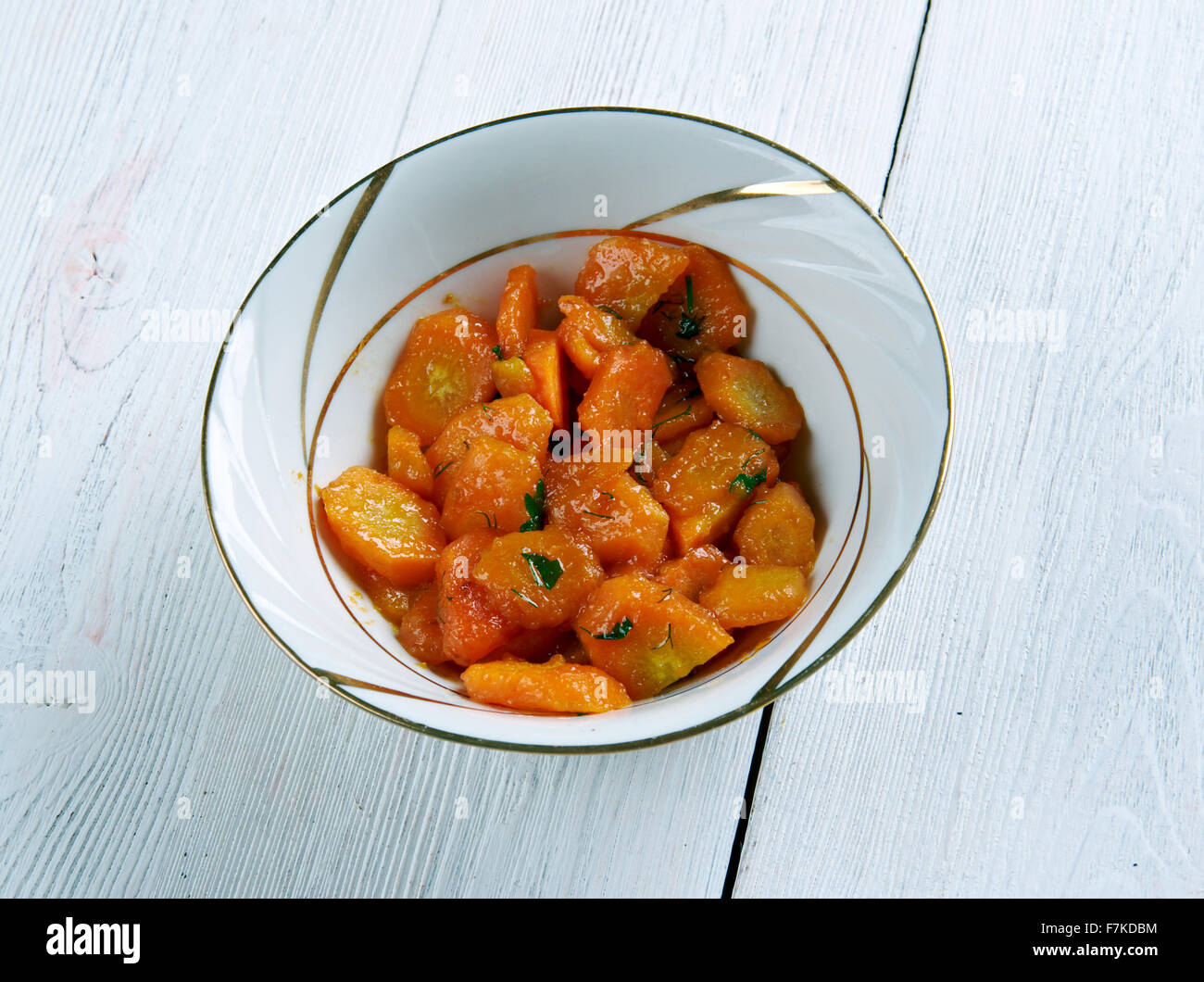 Carrots Vichy - Stewed carrots with cream and parsley Stock Photo - Alamy