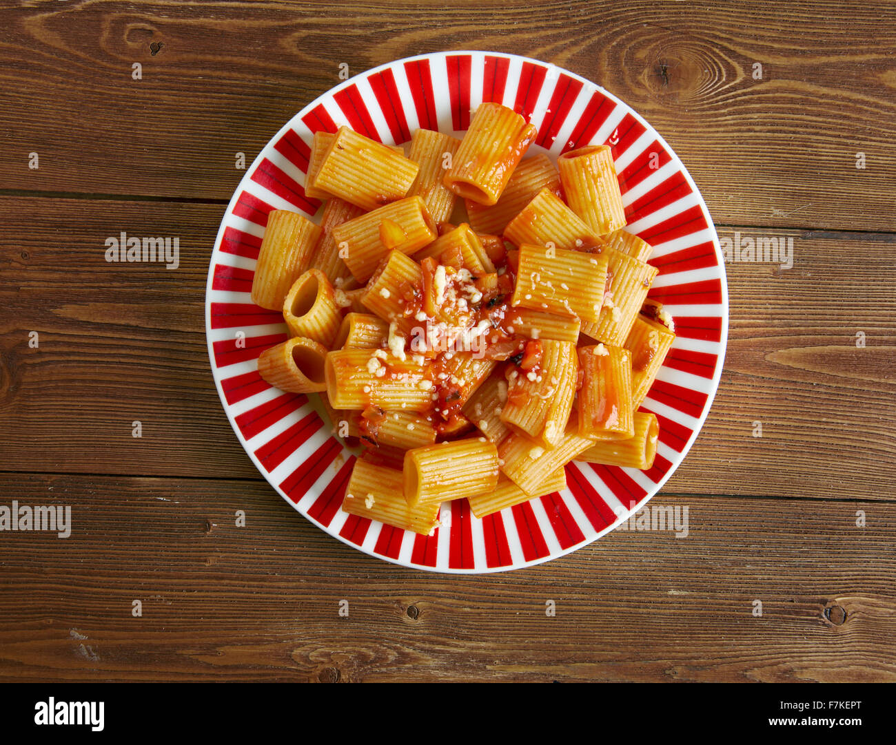 Rigatoni con la Pajata - classic dish of the Roman Cuisine.pajata is ...