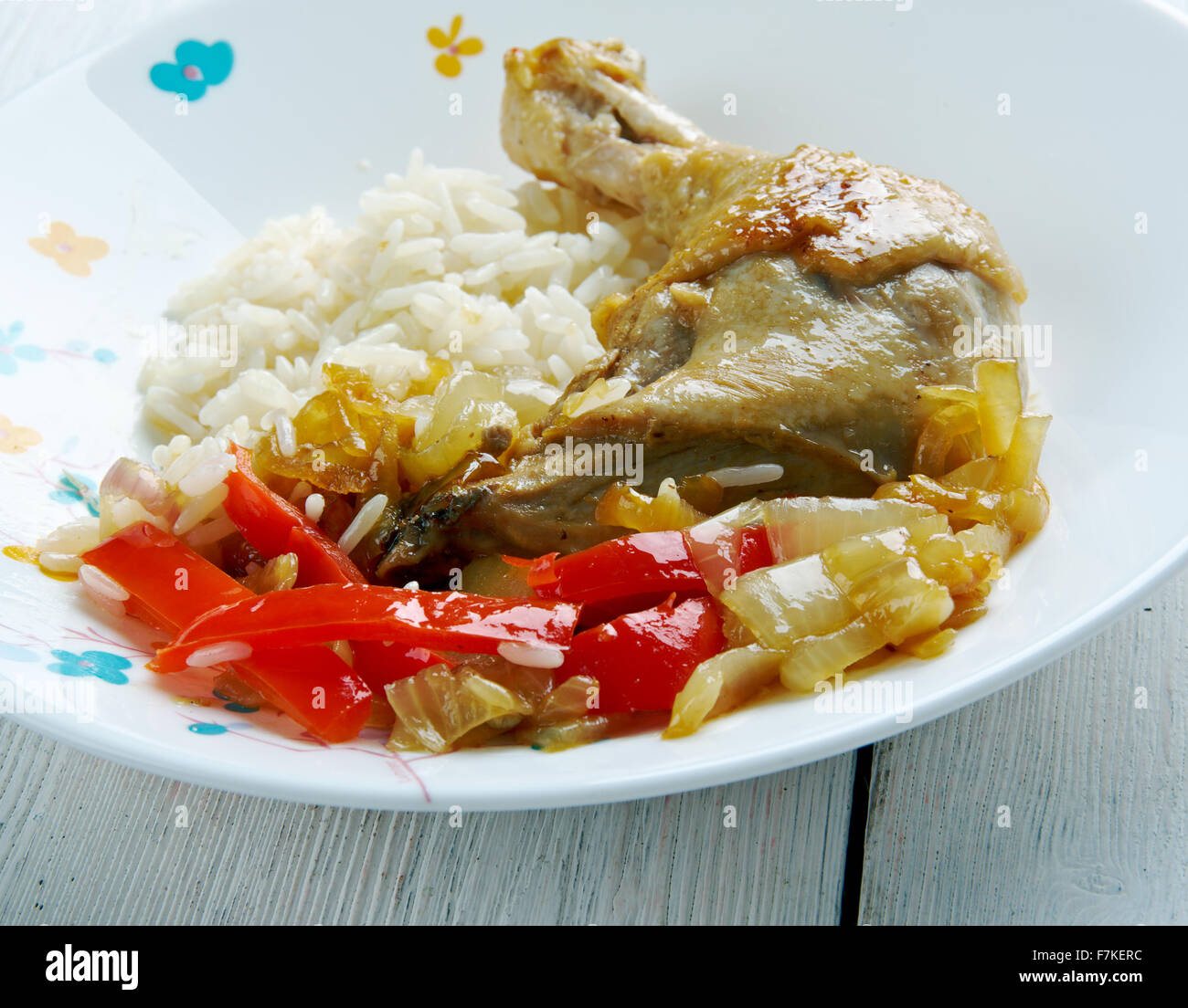 Madagascar Chicken - Akoho sy Sakamalao.chicken dish, we see traces of ...