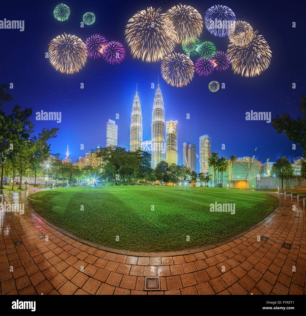 Klcc park fireworks hi-res stock photography and images - Alamy