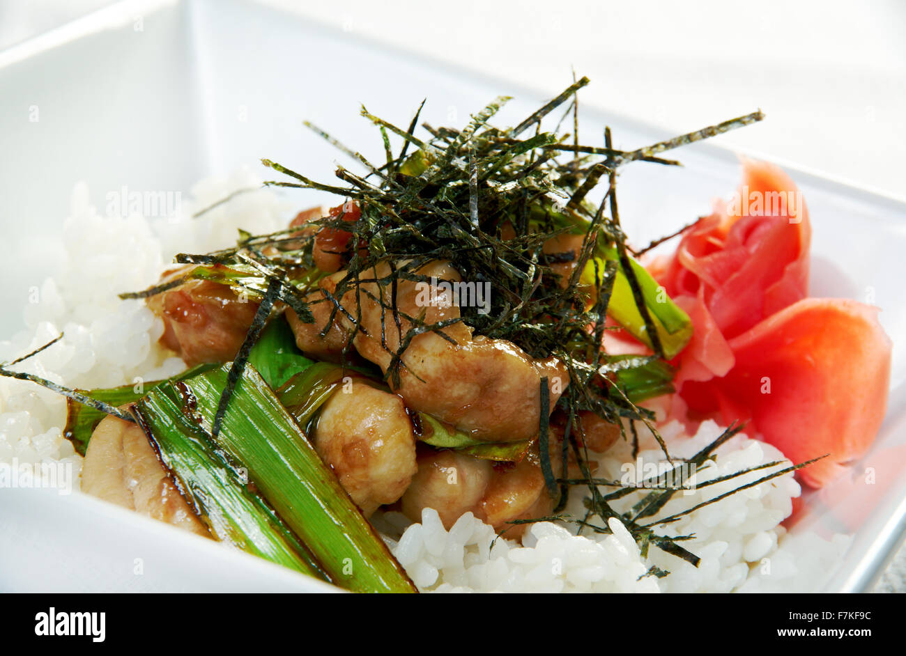 roasted belly pork chinese style and rice Stock Photo - Alamy