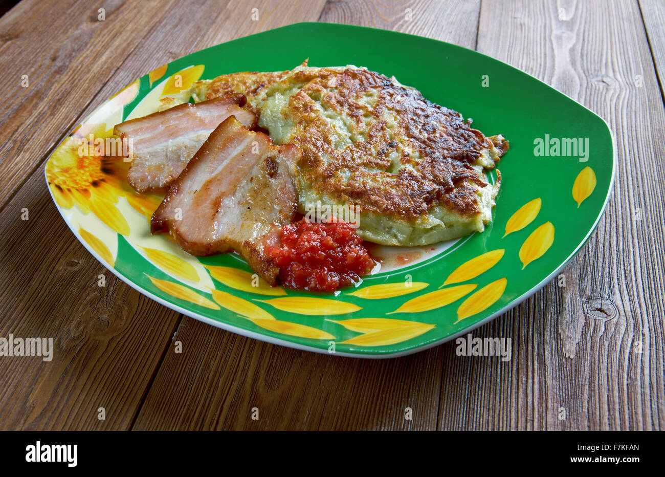 Potato pancake Raggmunk - Swedish cuisine Stock Photo - Alamy