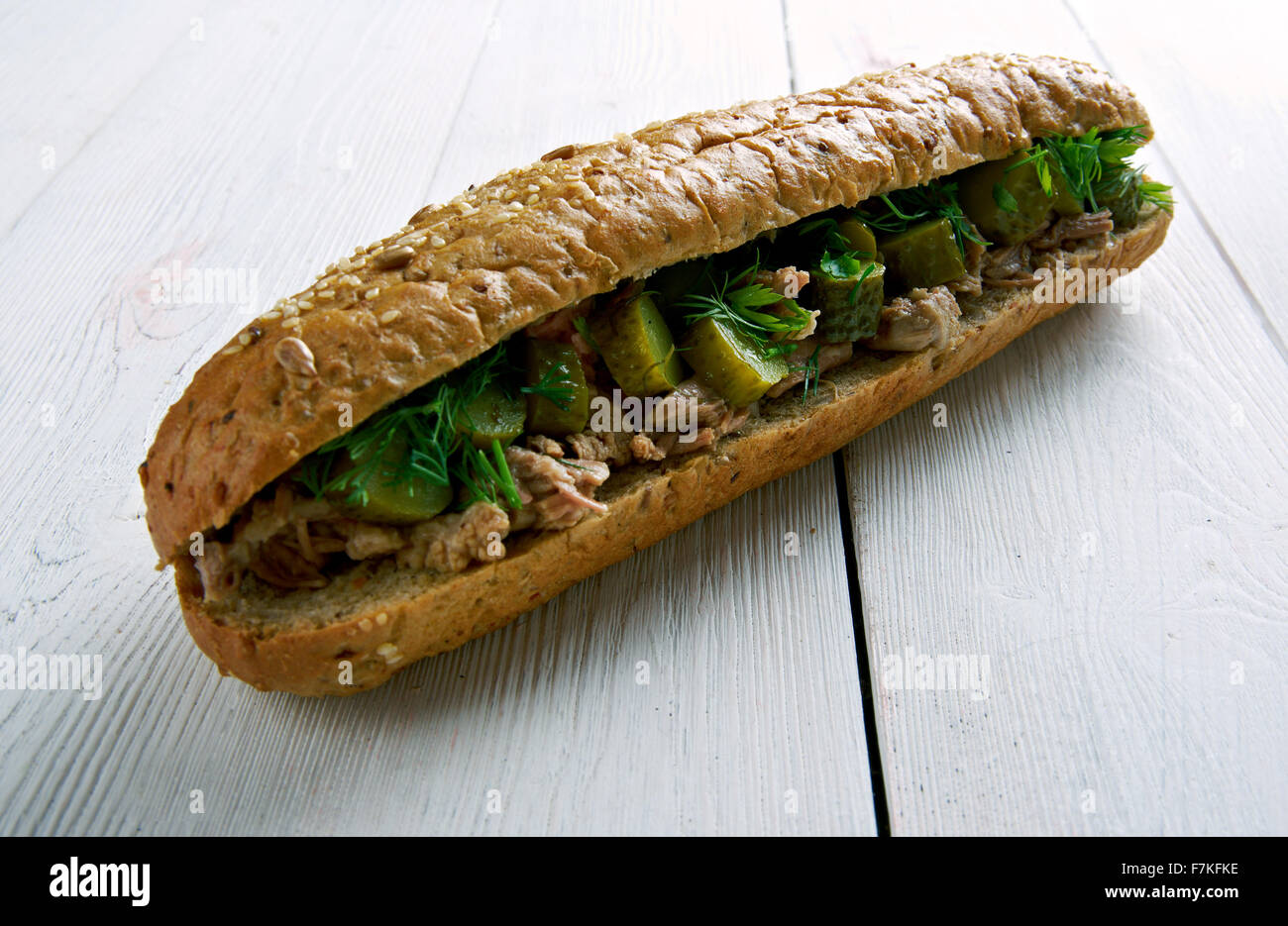 Italian Beef Sandwich - thin slices of seasoned roast beef,Italian ...