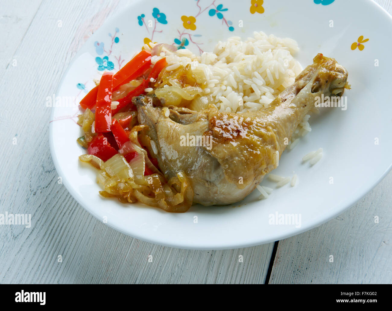 Madagascar Chicken - Akoho sy Sakamalao.chicken dish, we see traces of ...