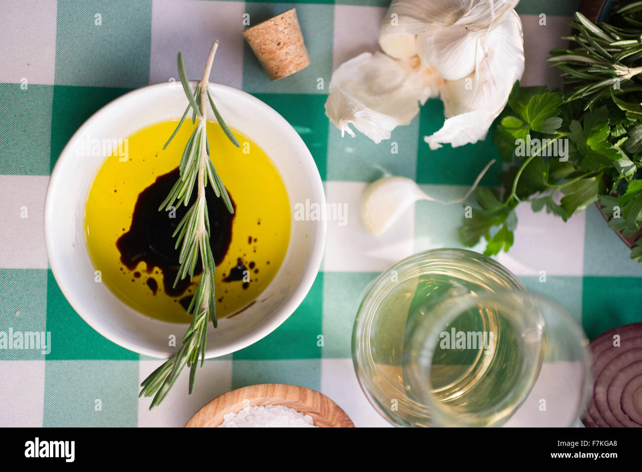 Italian ingredients on a table Stock Photo - Alamy