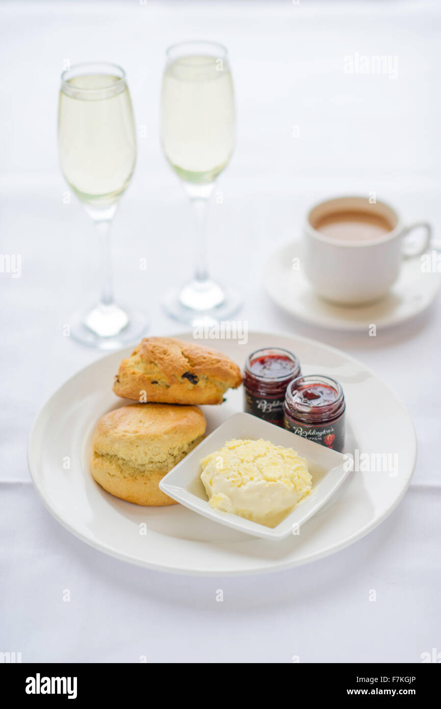 Tea and cakes on a plate Stock Photo - Alamy
