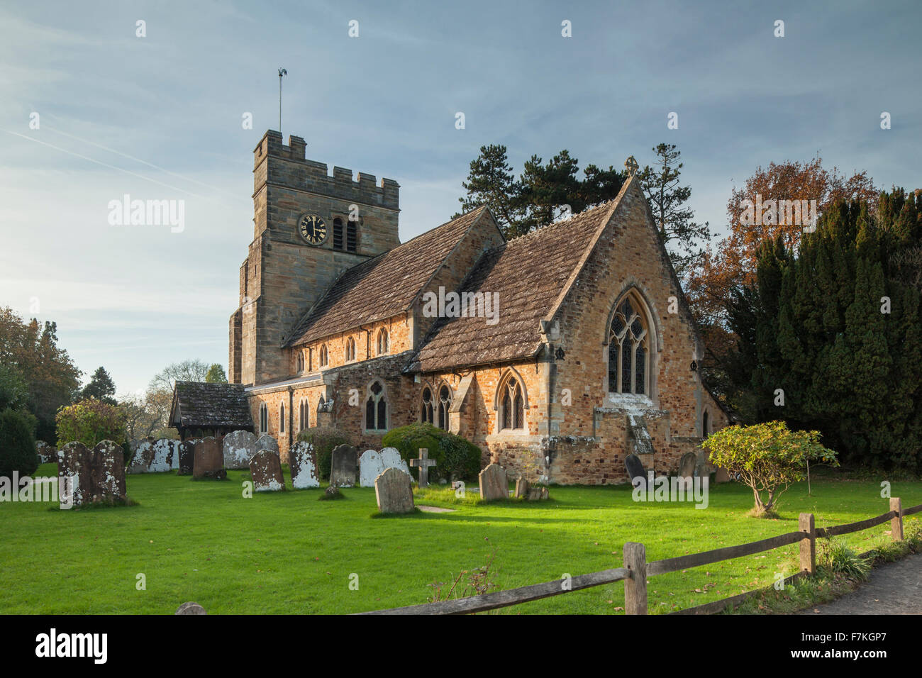 Autumn afternoon at St Mary Magdalene church in Rusper, West Sussex ...