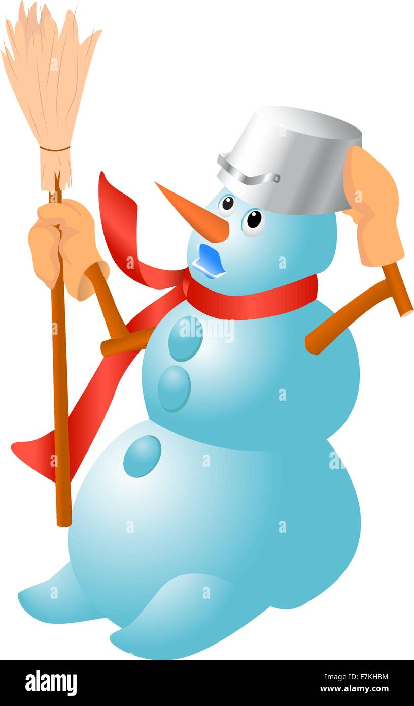 Christmas holidays kids snowman Stock Vector Images - Alamy