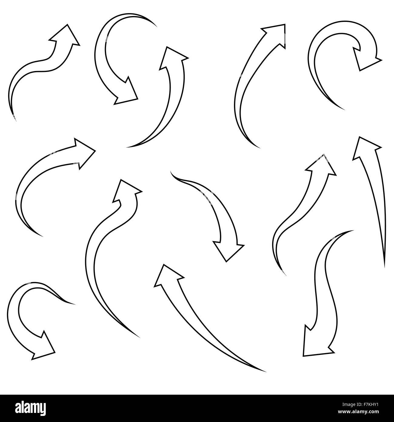 Set of Colorful Arrows Stock Photo - Alamy