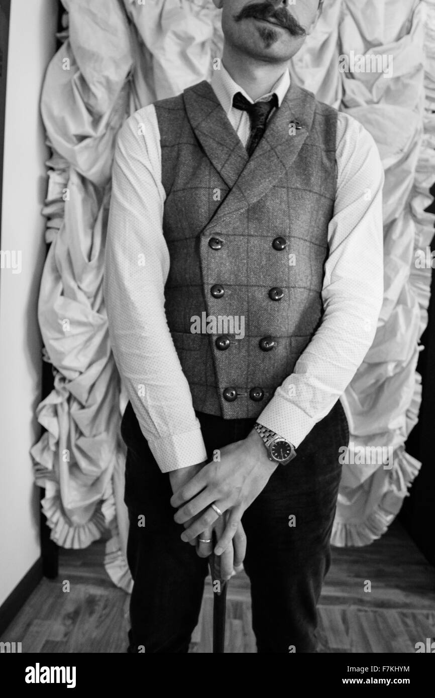 Men's fashion Black and White Stock Photos & Images - Alamy