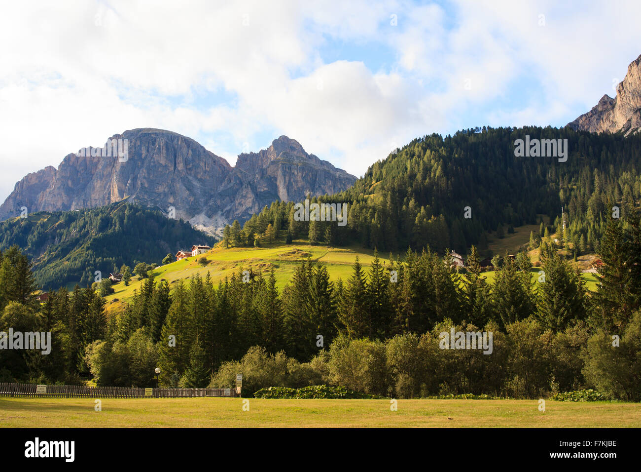 View of Val Badia, Dolomites mountains in Italy Stock Photo - Alamy