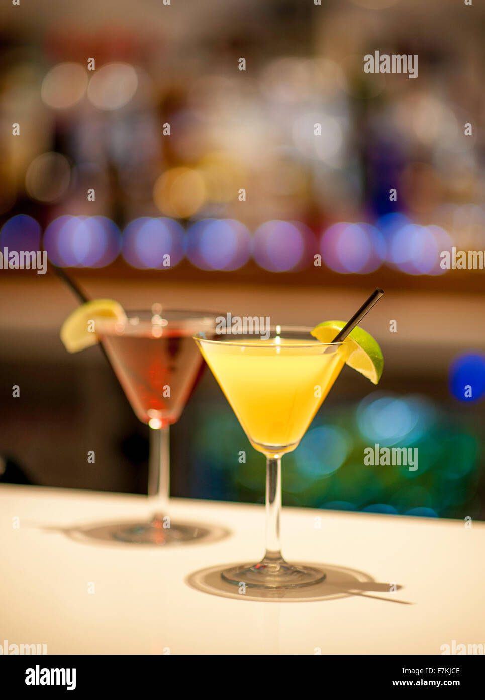 Cocktails on a bar Stock Photo - Alamy