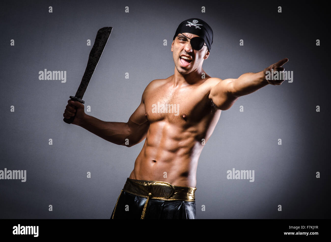 Ripper pirate in the dark room Stock Photo - Alamy