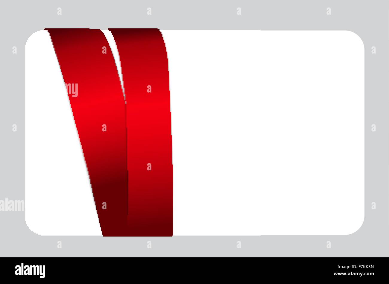 Gift Card with Red Ribbon. Vector illustration Stock Vector Image & Art ...