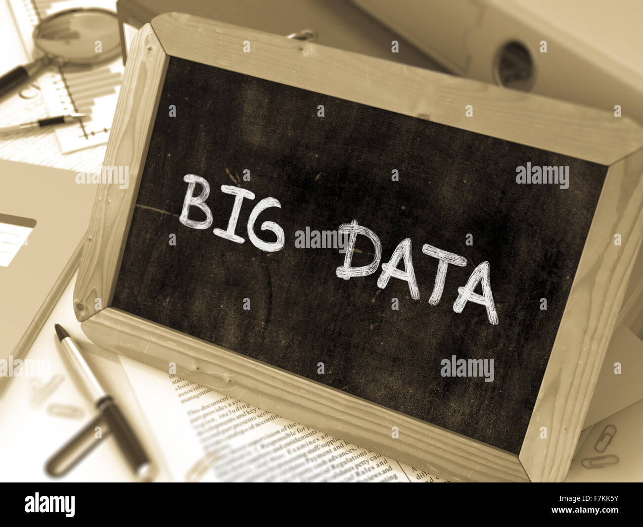 Hand Drawn Big Data Concept on Small Chalkboard Stock Photo - Alamy