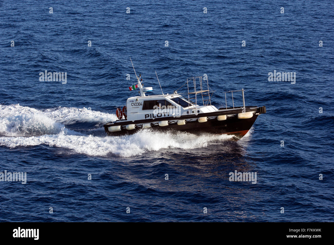 Civitavecchia speed boat Stock Photo - Alamy