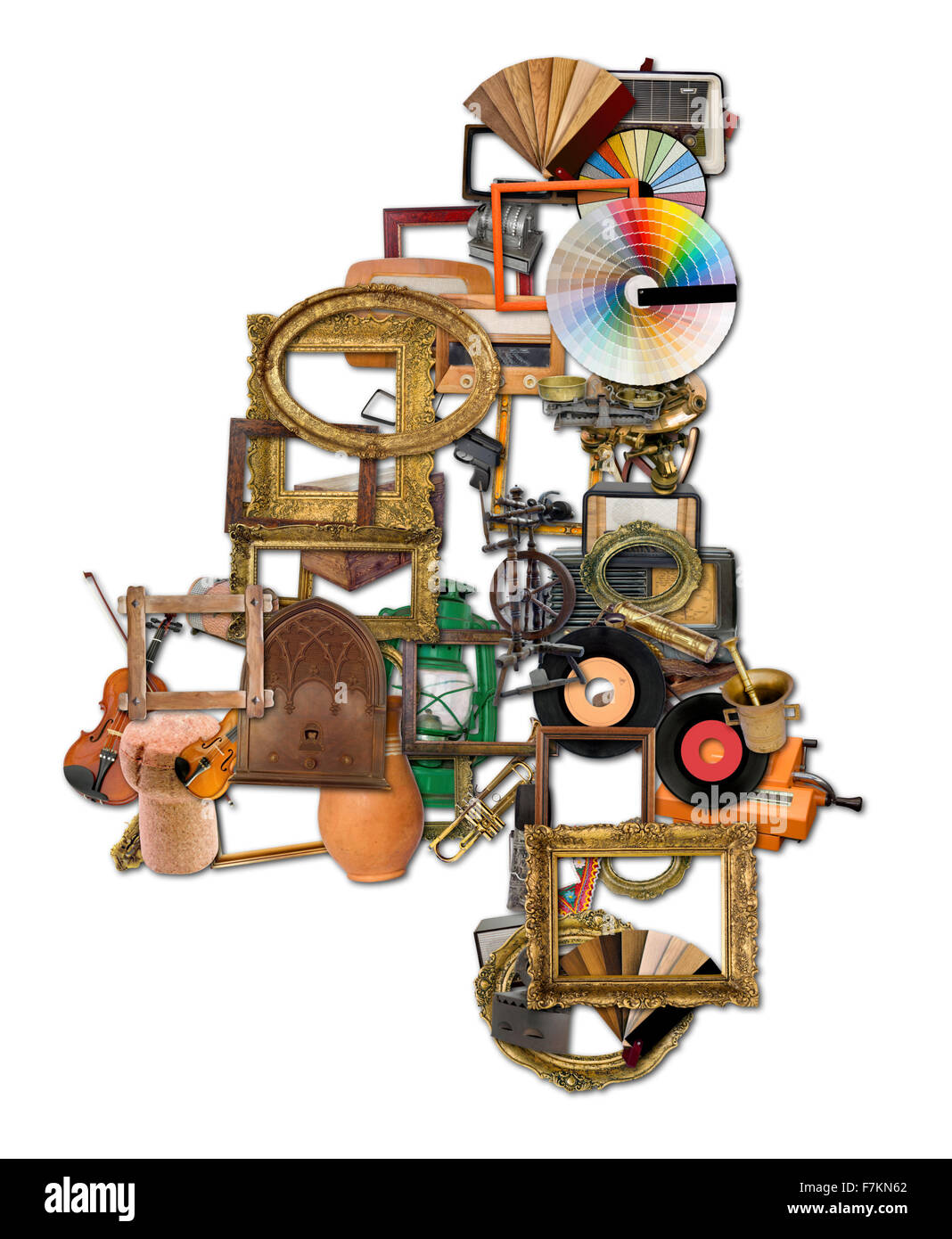 Number Four Made of Retro Tools Stock Photo - Alamy