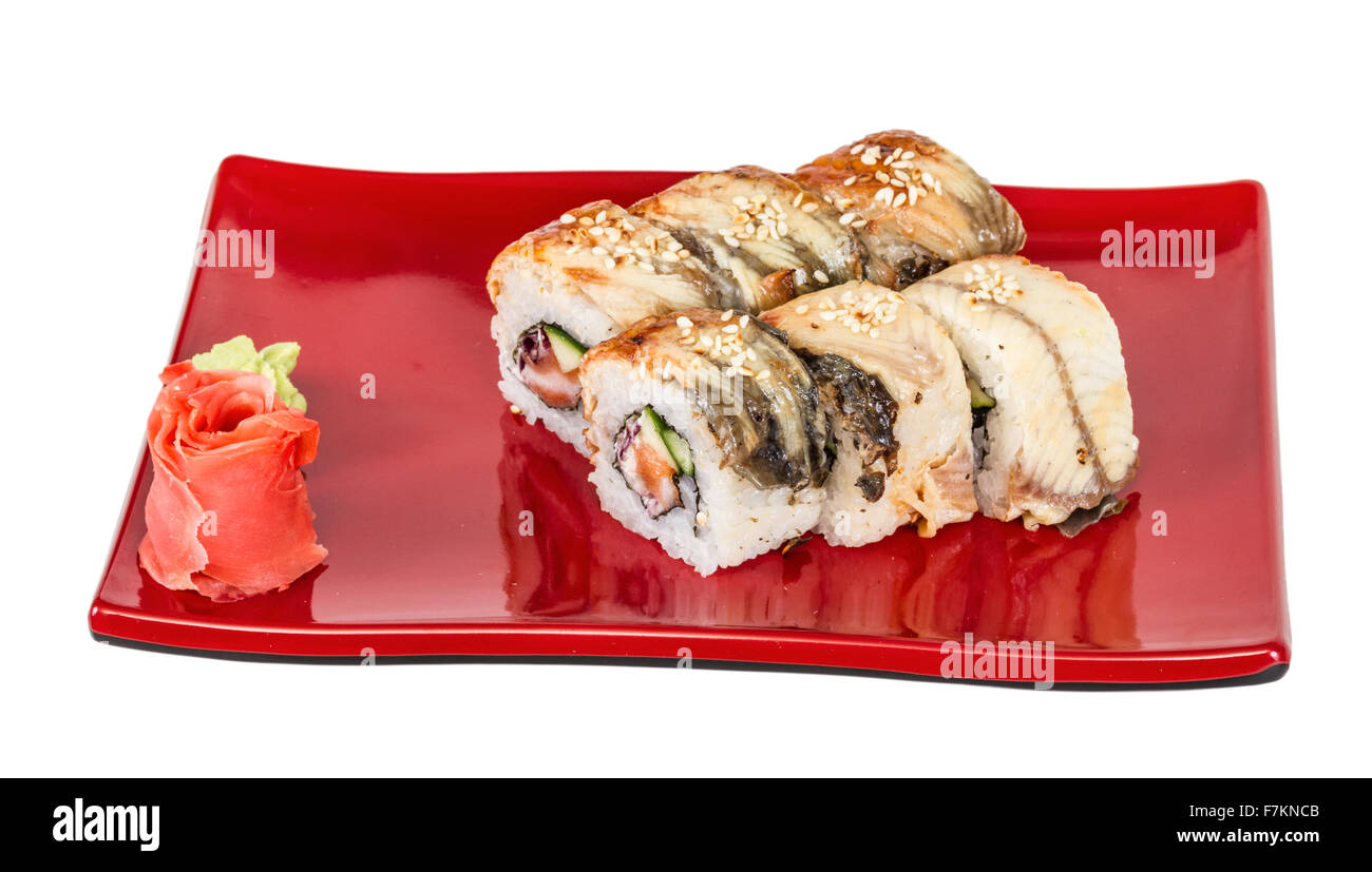 Japanese traditional Cuisine - Maki Roll with Cucumber , Cream Cheese ...