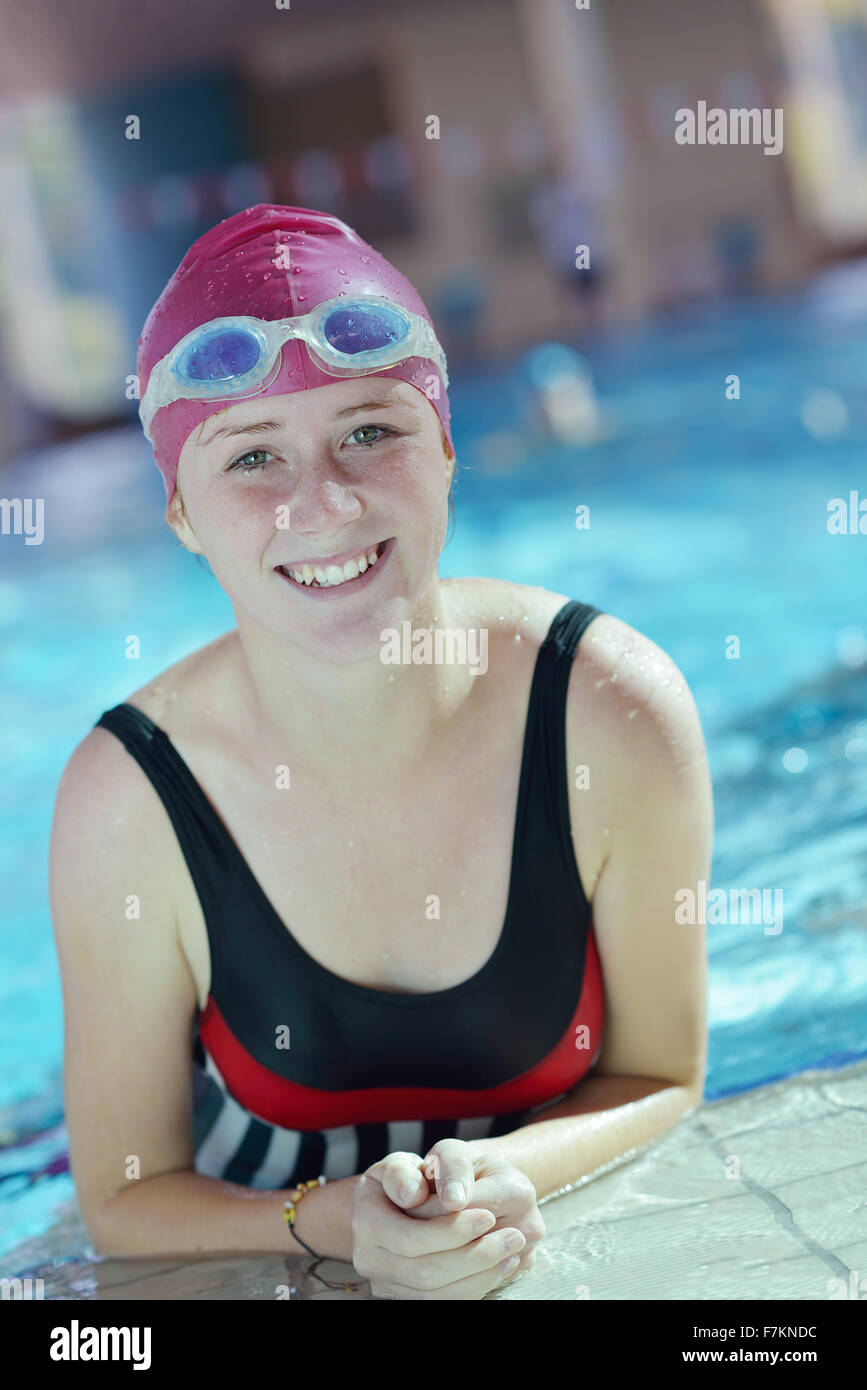happy chid have fun on swimming pool Stock Photo - Alamy