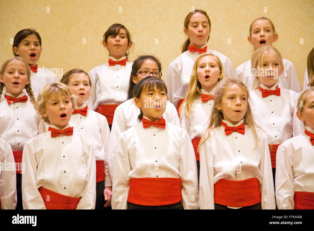 Children choir sing for Christmas in Santa Barbara, CA Stock Photo - Alamy
